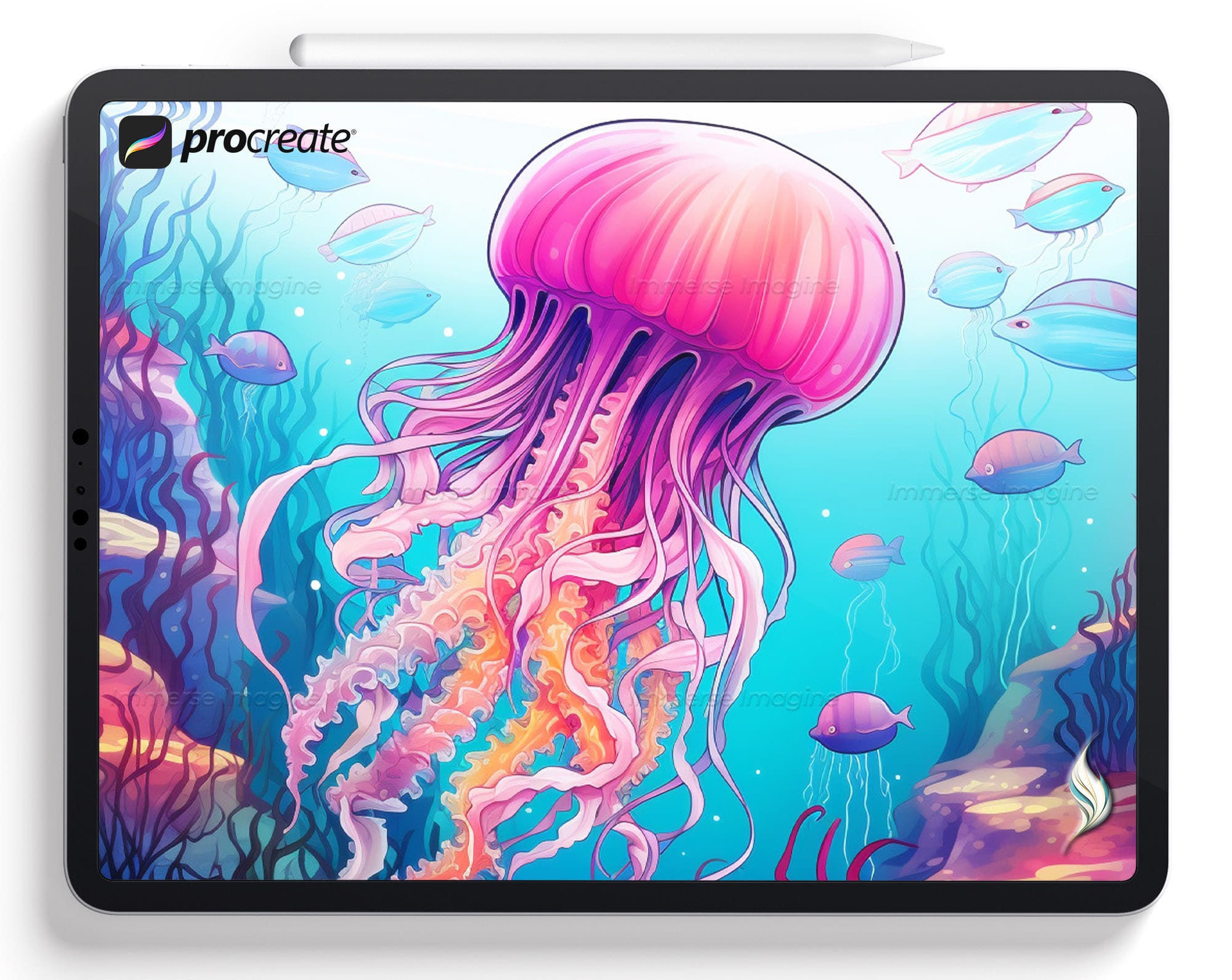 Procreate Seascapes Brushes. Procreate Underwater Stamps. Fish ...