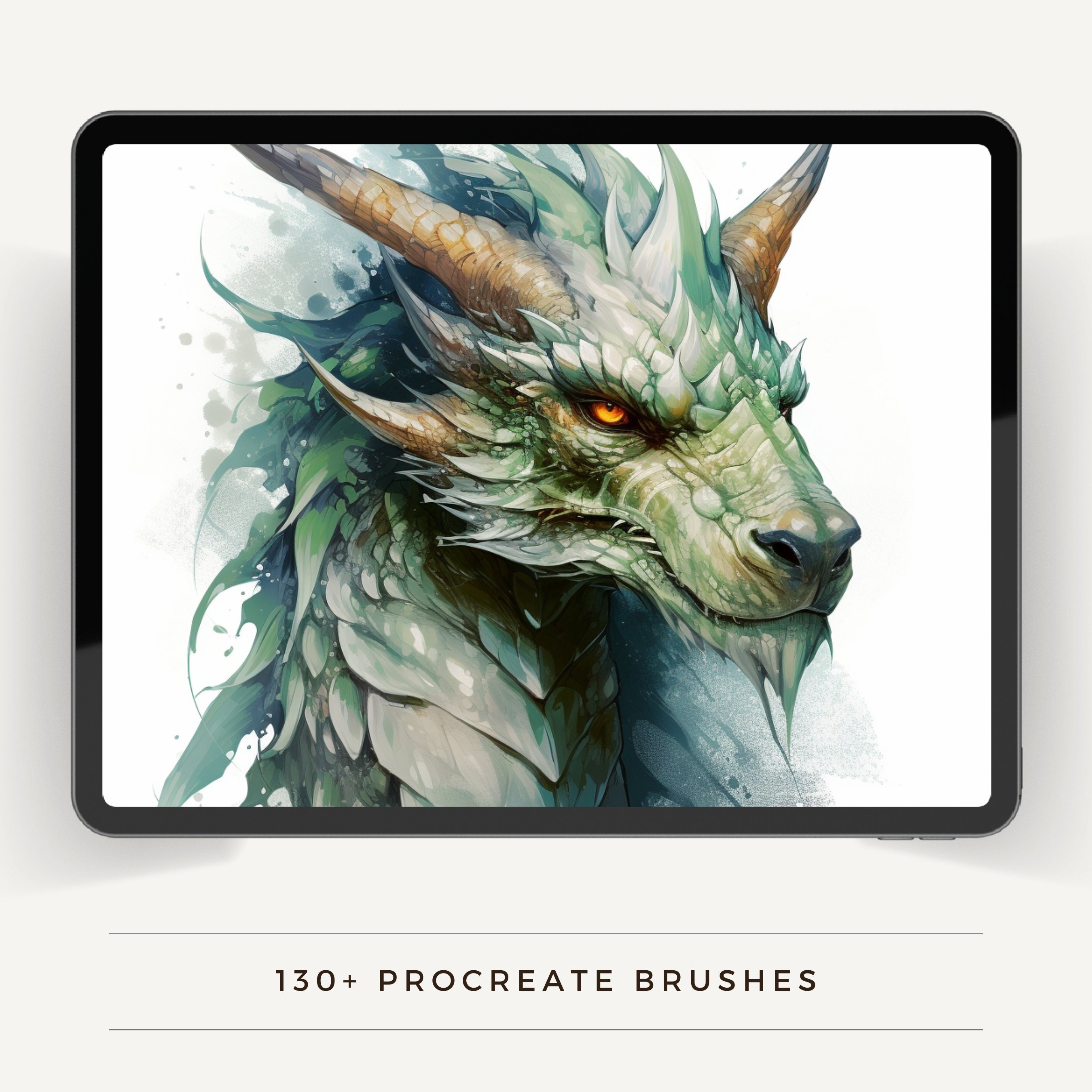 Procreate Stamps Dragon. Procreate Dragon Heads Brushes. Fantasy Magic ...