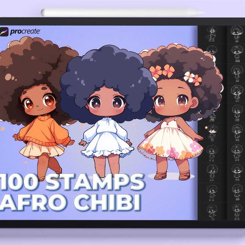 Procreate Chibi Stamps - Etsy