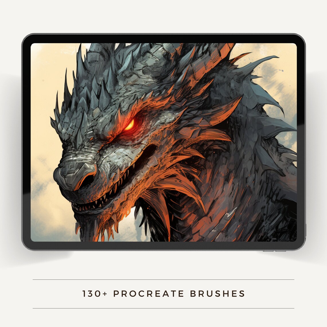 Procreate Stamps Dragon. Procreate Dragon Heads Brushes. Fantasy Magic ...
