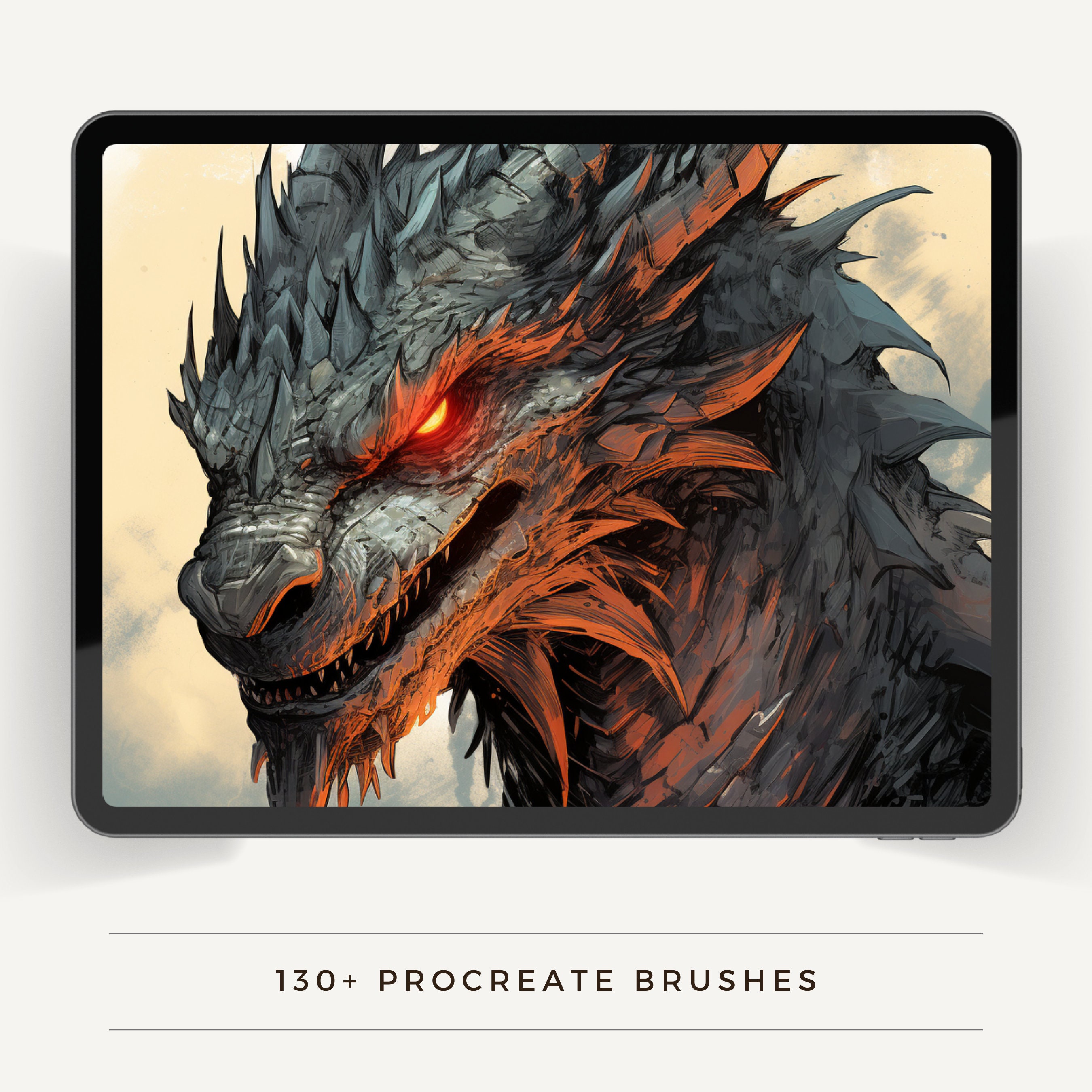Procreate Stamps Dragon. Procreate Dragon Heads Brushes. Fantasy Magic ...