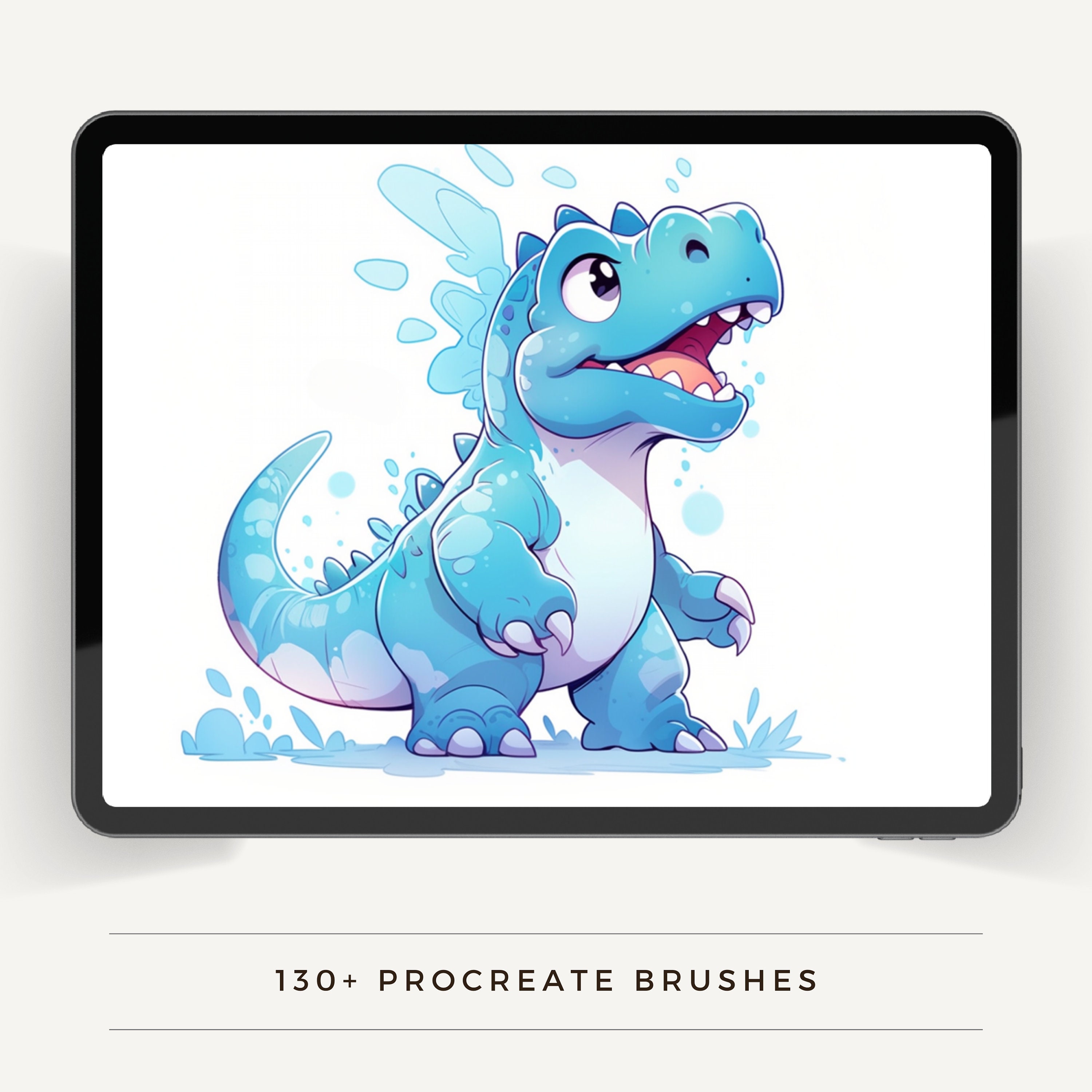 Cute Procreate Dragons, Dinosaur Stamps. Procreate Chidi Anime Brushes ...