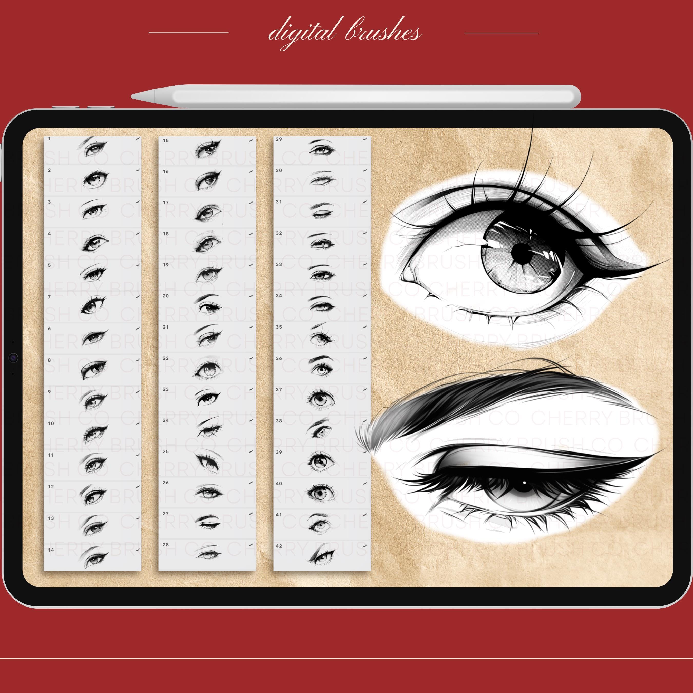 Procreate Female Eyes Brushes. Procreate Woman Eye Stamps. Photoshop ...