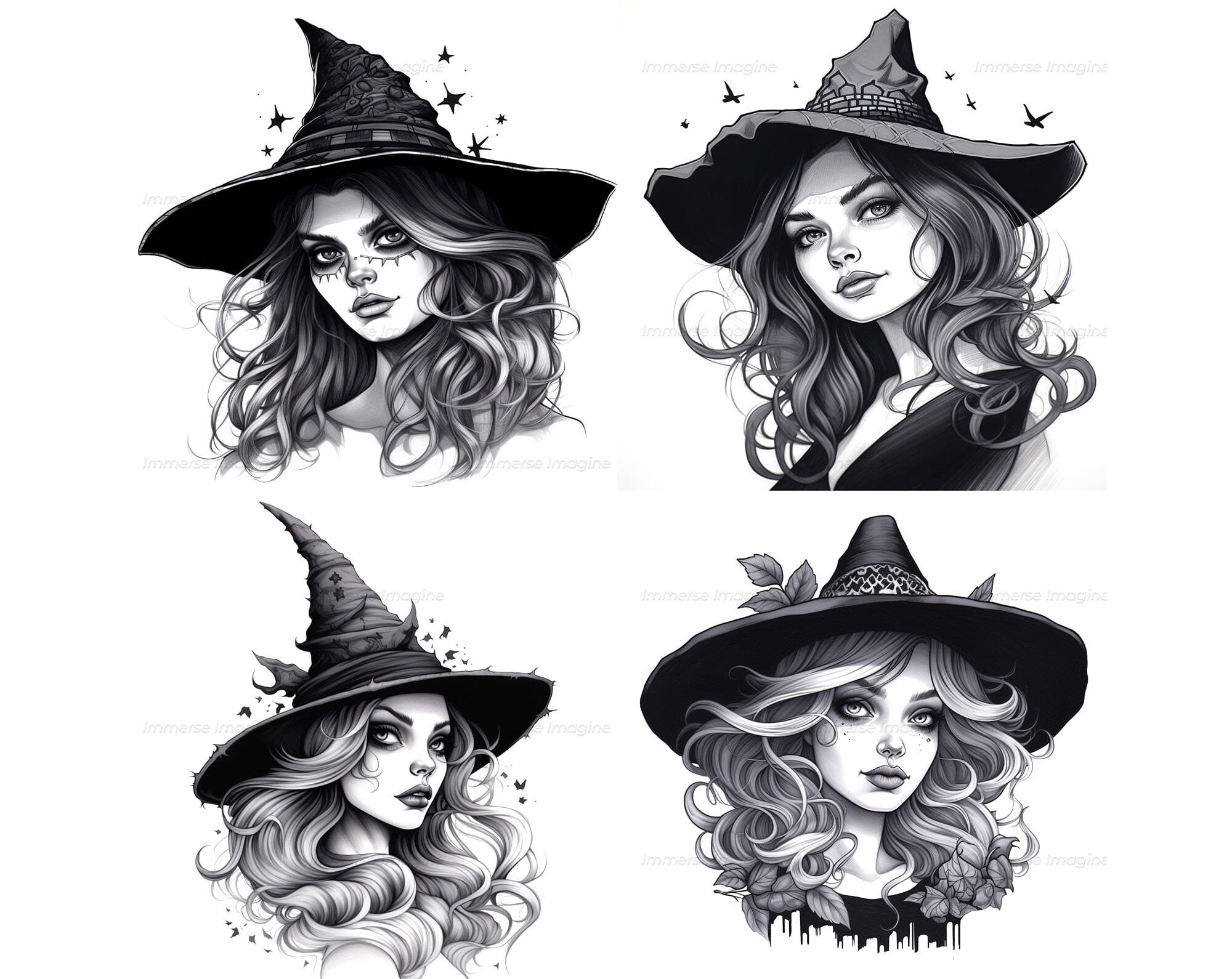 Procreate Brushes Witches Girls. Halloween Witch Procreate Stamp ...