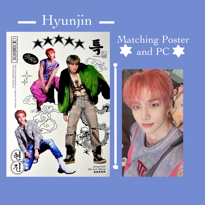 STRAY KIDS 5 Star Matching Photocard and OOTD Mini Poster Unofficial - Etsy
