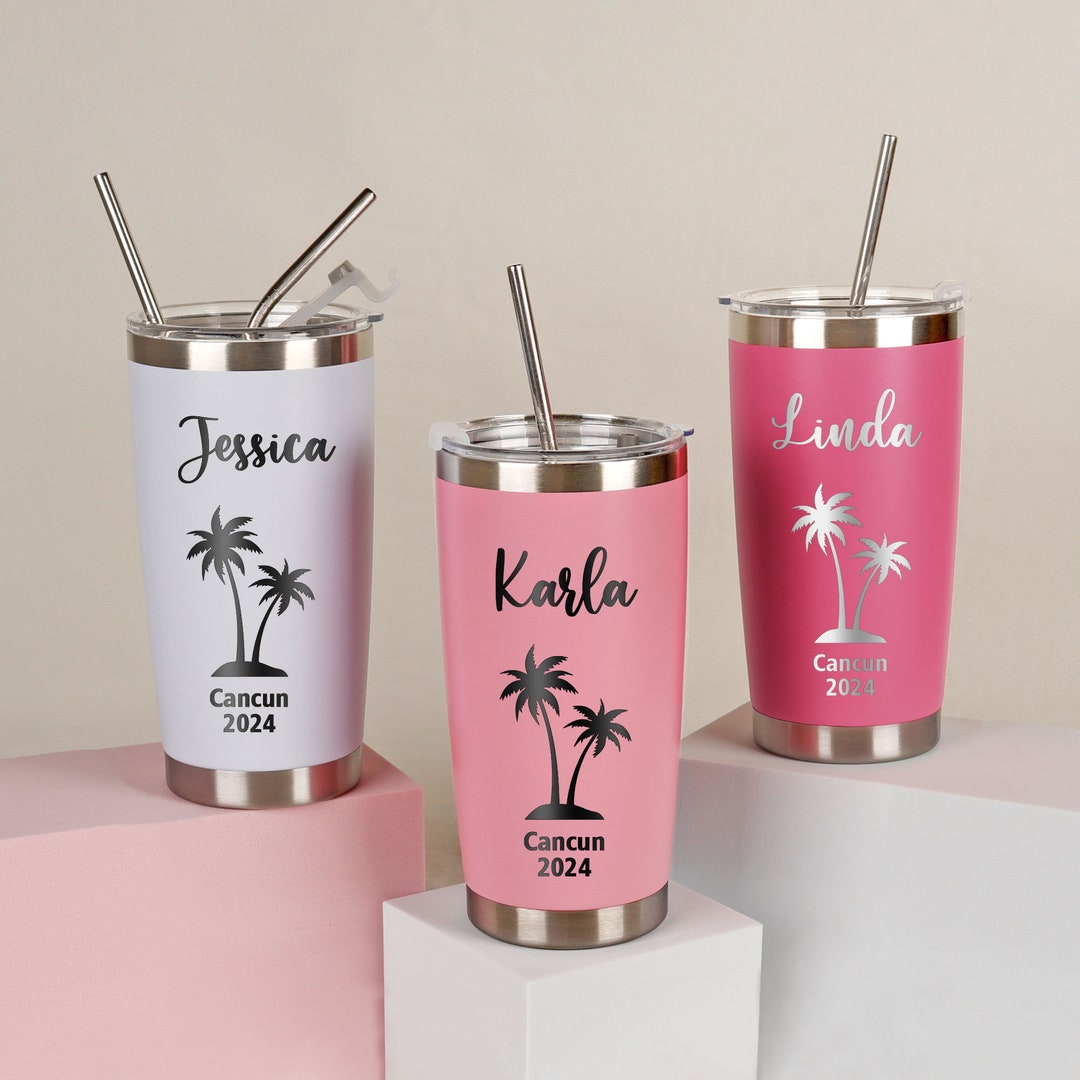 Personalized Vacation Tumbler, Custom Travel Cups, Family Girl's Trip ...