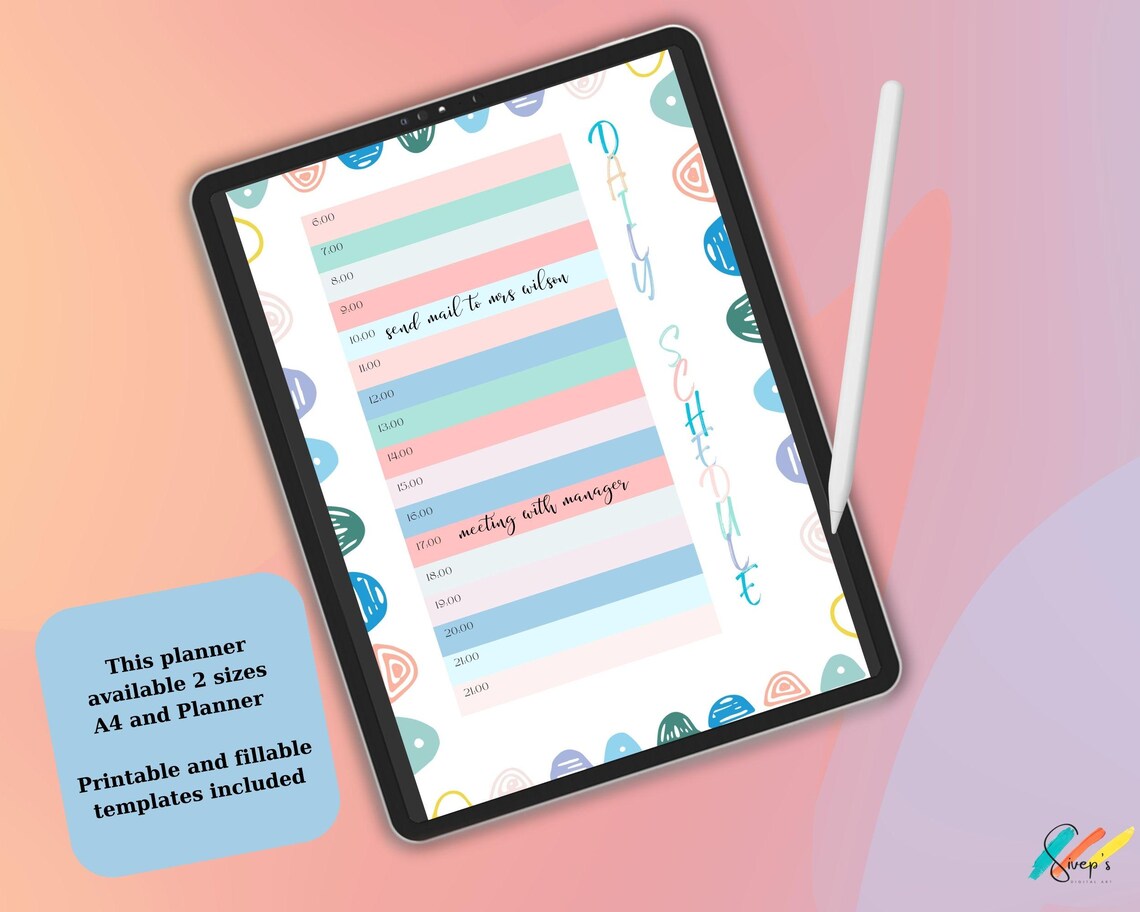 Undated Digital & Printable Weekly Planner and 2025 Calendar - Etsy