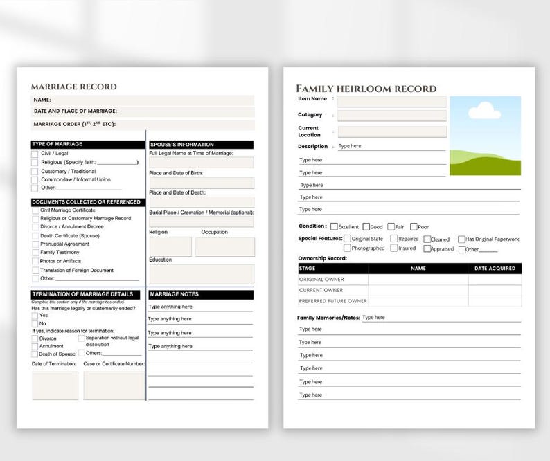 Family History Worksheet Editable CANVA Template | Genealogy Cheat ...