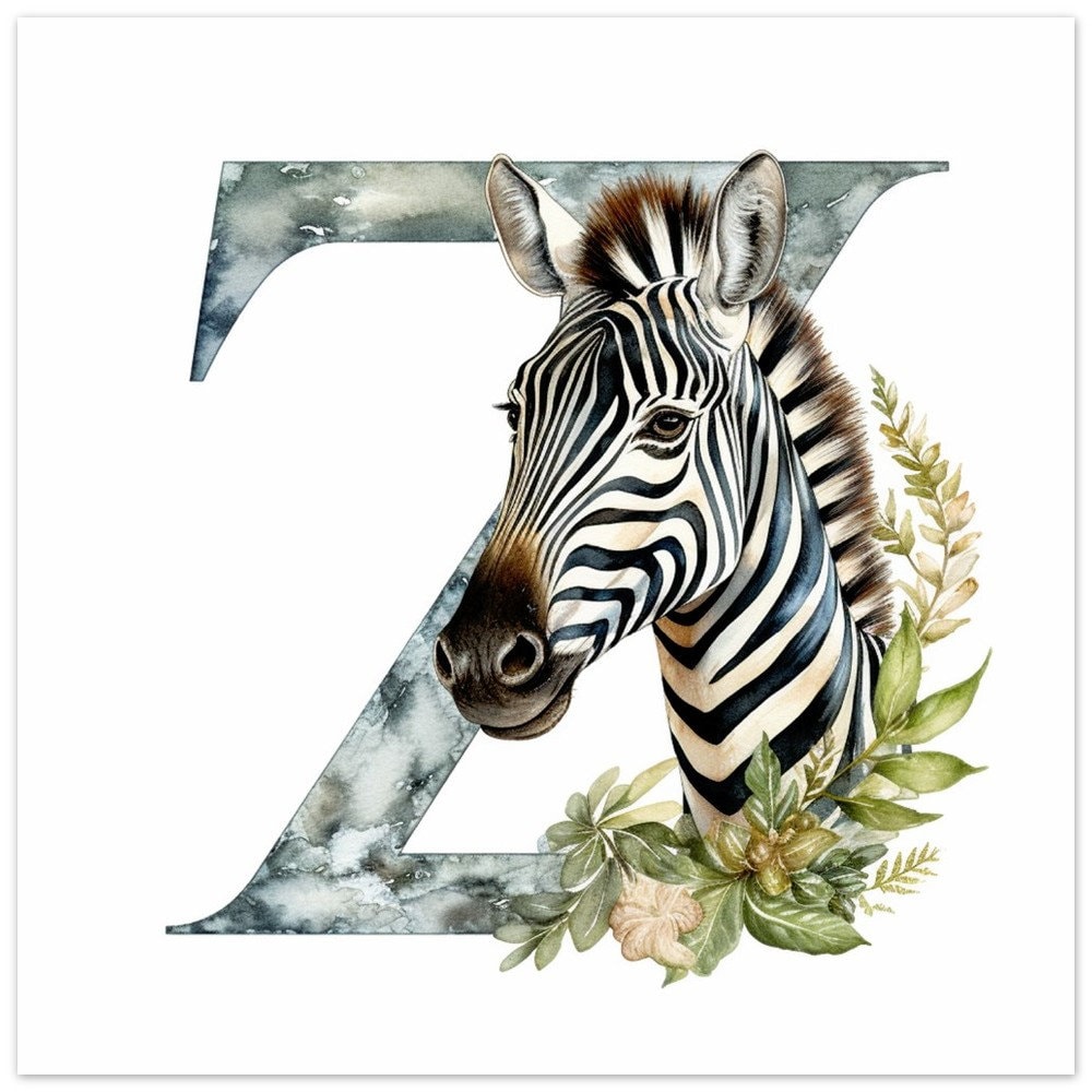 Z is for Zebra Classic Poster - Etsy
