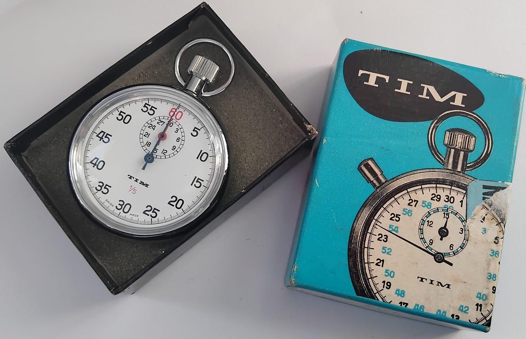 Swiss Made TIM Stopwatch Stop Military Vintage Stop Watch Mint ...