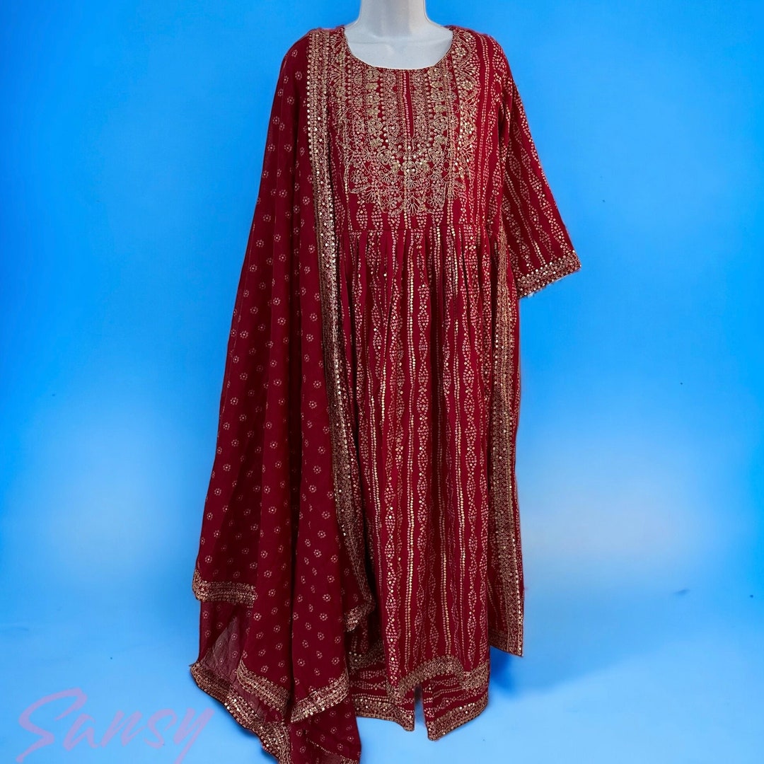 Festive Soft Cotton Nyra Cut Raspberry Pink Kurti Pant and - Etsy