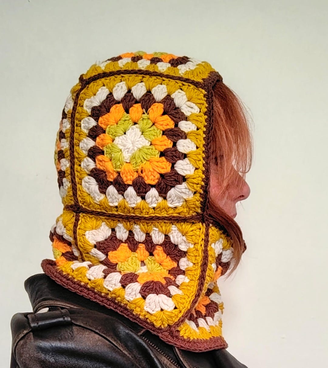 Handmade Crochet Granny Square Balaclava | 70s Retro Style - Etsy