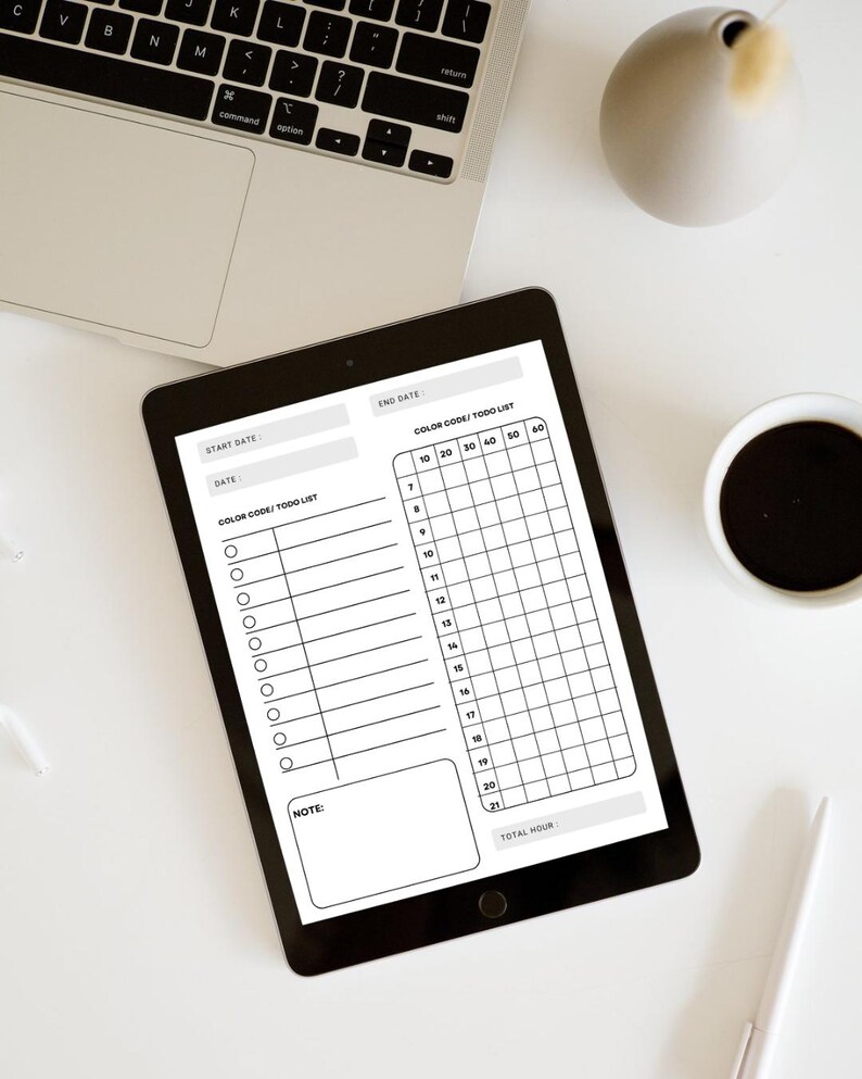 A4-A5 Printable Korean Daily Study Planner – 10-minute Academic ...