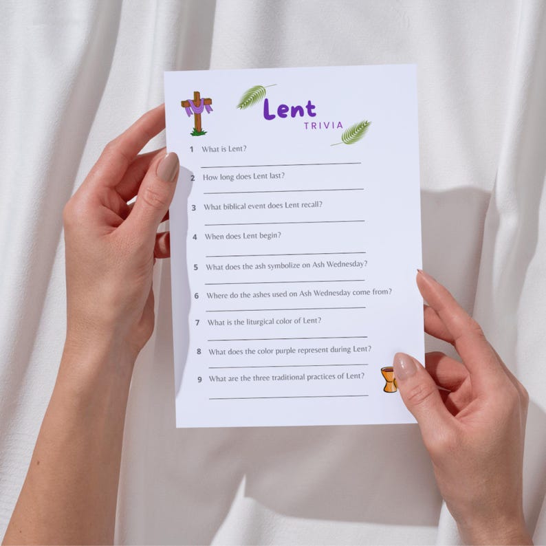 Printable Lenten Trivia Game for Kids and Adults | Catholic Activity ...