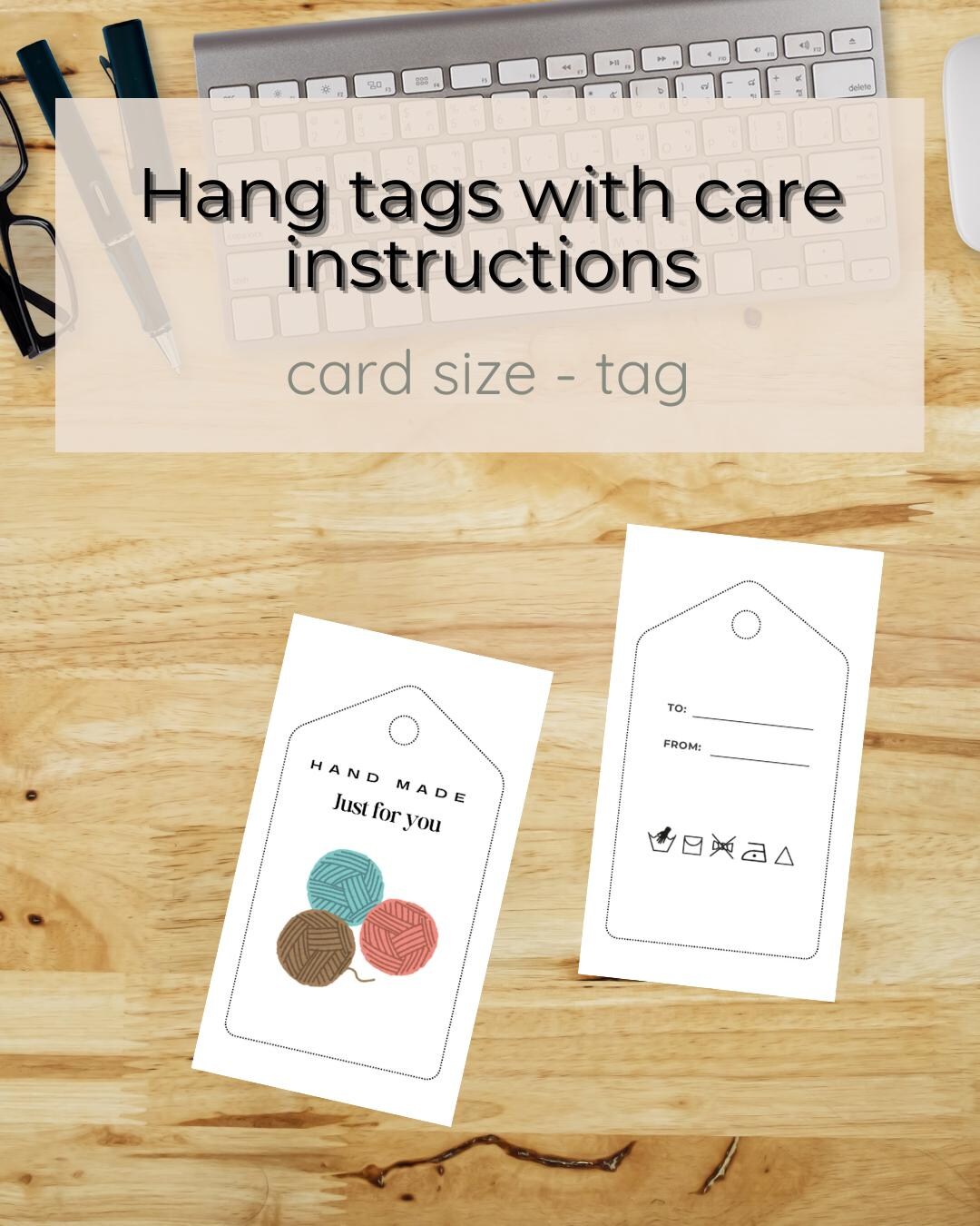 Printable Care Labels, Printable Care Card, Handmade Labels for Small ...