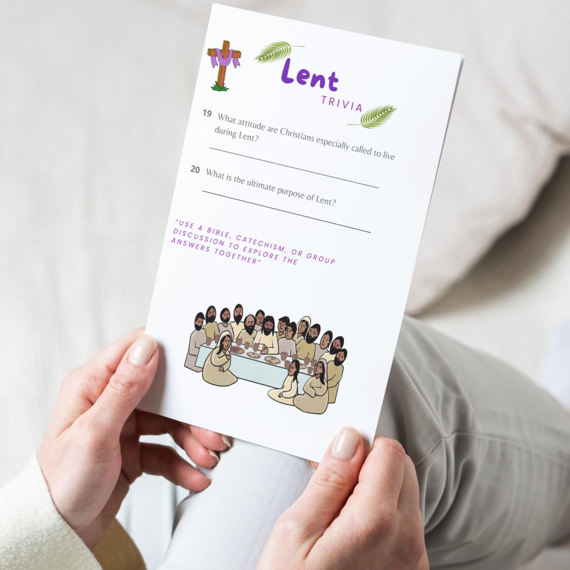 Printable Lenten Trivia Game for Kids and Adults | Catholic Activity ...