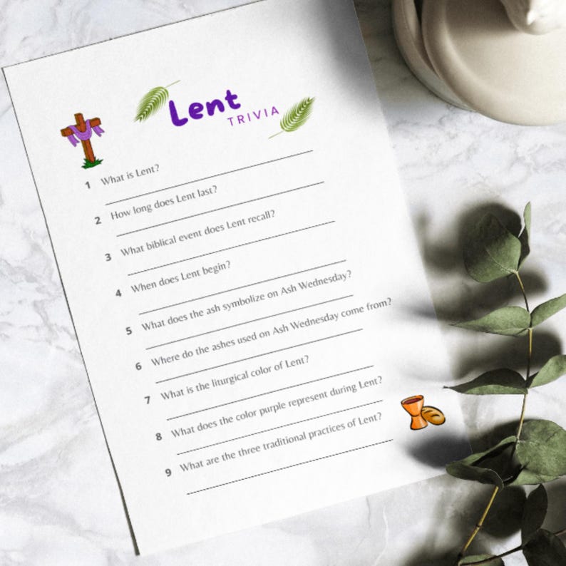 Printable Lenten Trivia Game for Kids and Adults | Catholic Activity ...