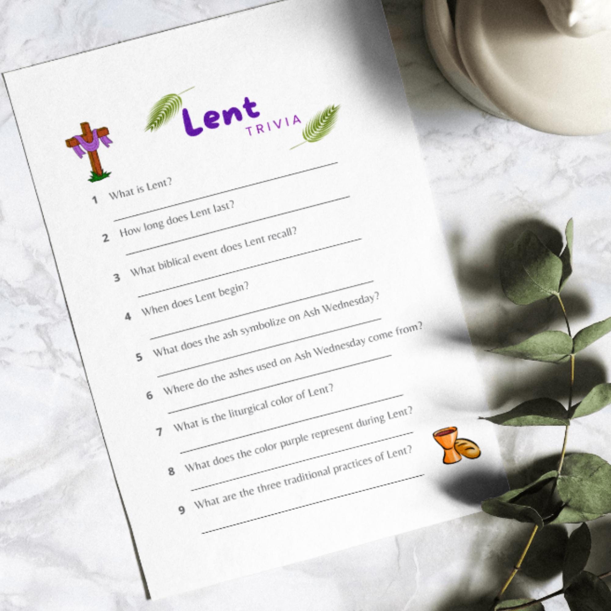 Printable Lenten Trivia Game for Kids and Adults | Catholic Activity ...
