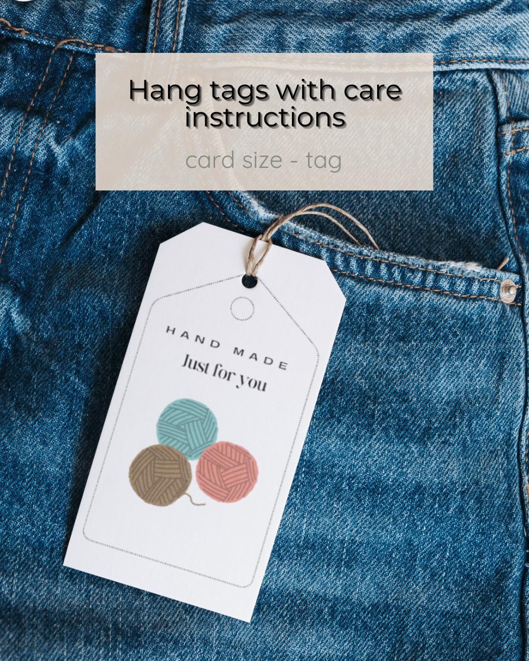 Printable Care Labels, Printable Care Card, Handmade Labels for Small ...