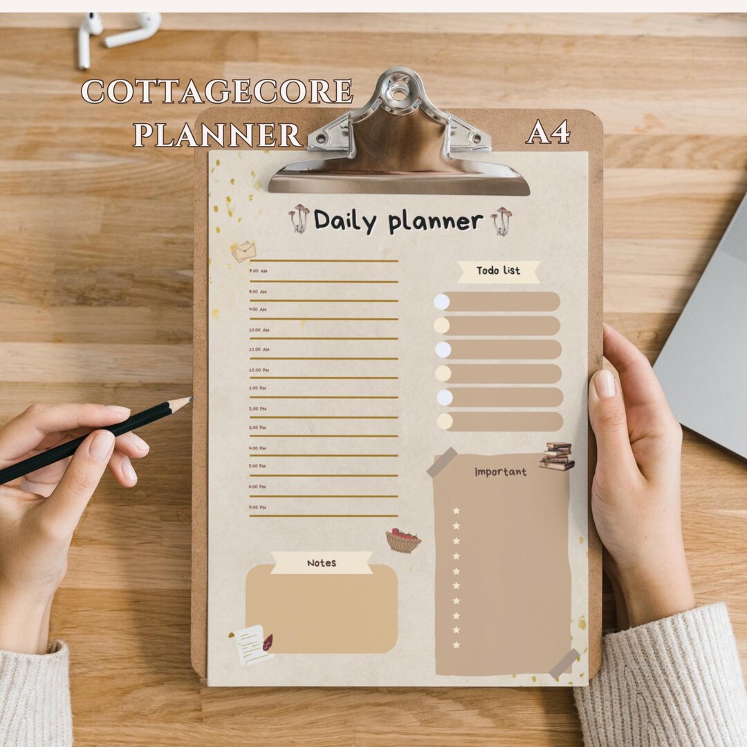 Cozy Cottagecore Weekly Digital Planner | Aesthetic Notebook for ...