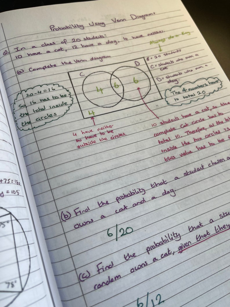 Handwritten GCSE Math Notes for GRADE 9! Handwritten Notes, Diagrams ...