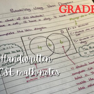 Handwritten GCSE Math Notes for GRADE 9! Handwritten Notes, Diagrams ...