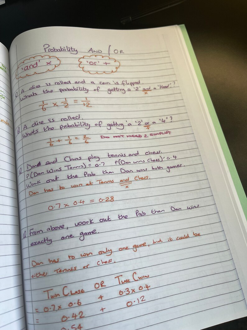 Handwritten GCSE Math Notes for GRADE 9! Handwritten Notes, Diagrams ...