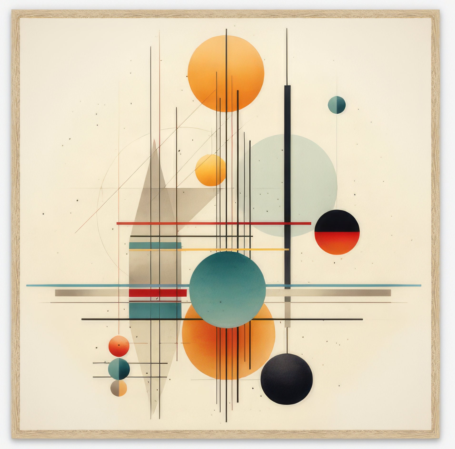 Unieke Geometrische Retro Poster Voor Aan De Muur 6144x6144 - Etsy