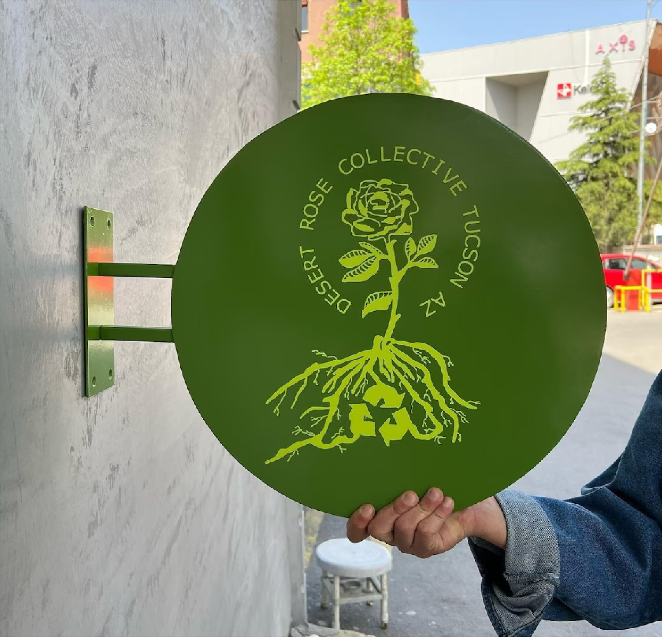 Custom Shop Name Logo Sign Custom Round Shop Sign street - Etsy UK