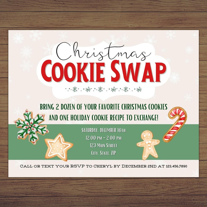 Cookie Swap Flyer - Etsy