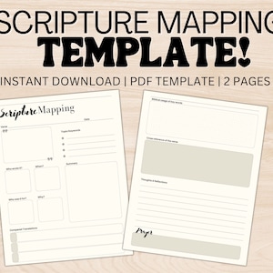 Bible Verse Mapping Printable Digital PDF Template for Men and Women ...