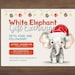 Editable White Elephant Gift Exchange Invitation Christmas Party ...