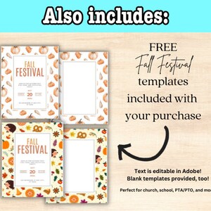 Custom Fall Festival Registration PDF Instant Download Template Sign up ...