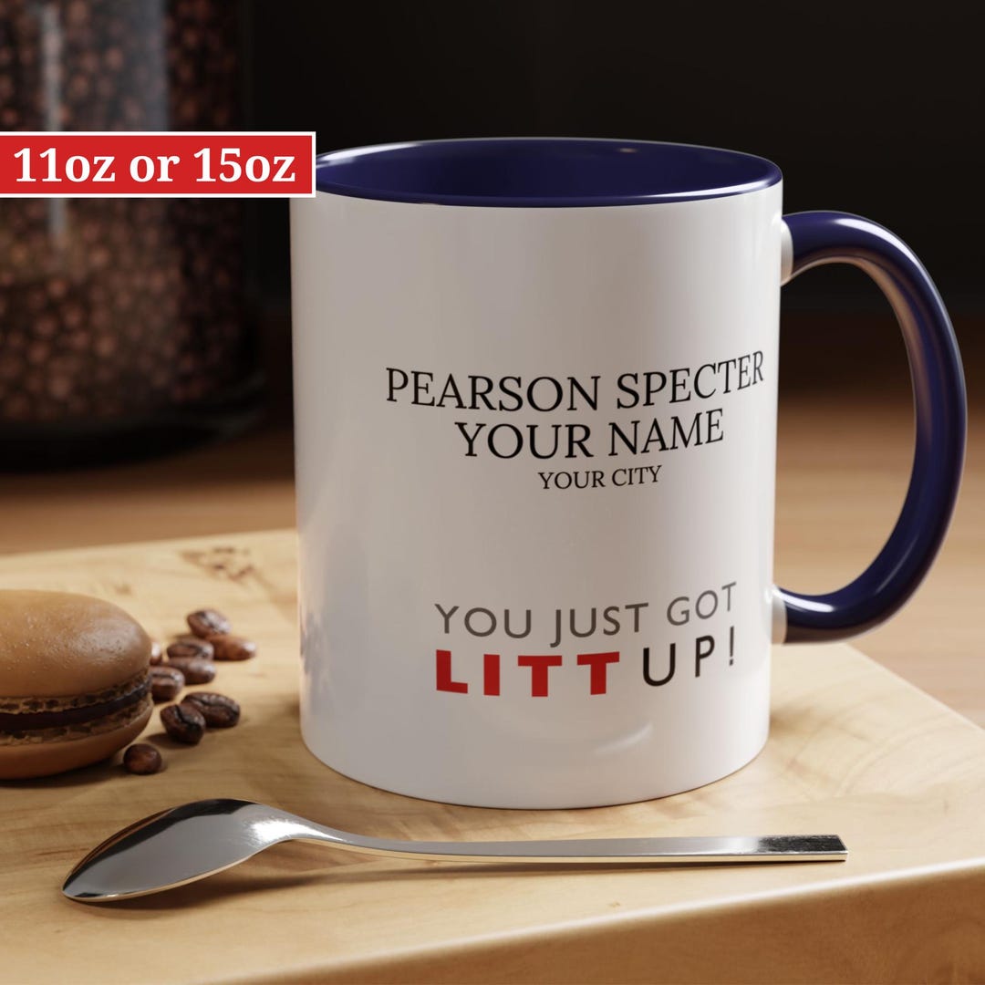 LITT UP Personalized Suits Mug, Suits TV Show Mug, Pearson Specter Litt ...