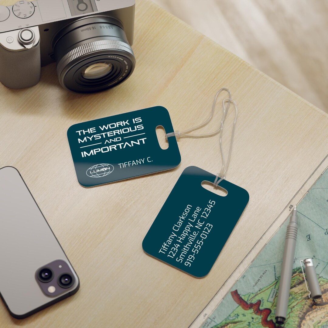 Personalized Severance Travel Luggage Tag, Custom Name Tag, Stylish ...