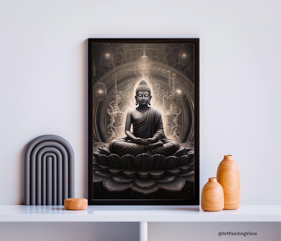 Buddha Digital Poster Buddhist Poster Wall Art Gift for Home Wall Decor ...