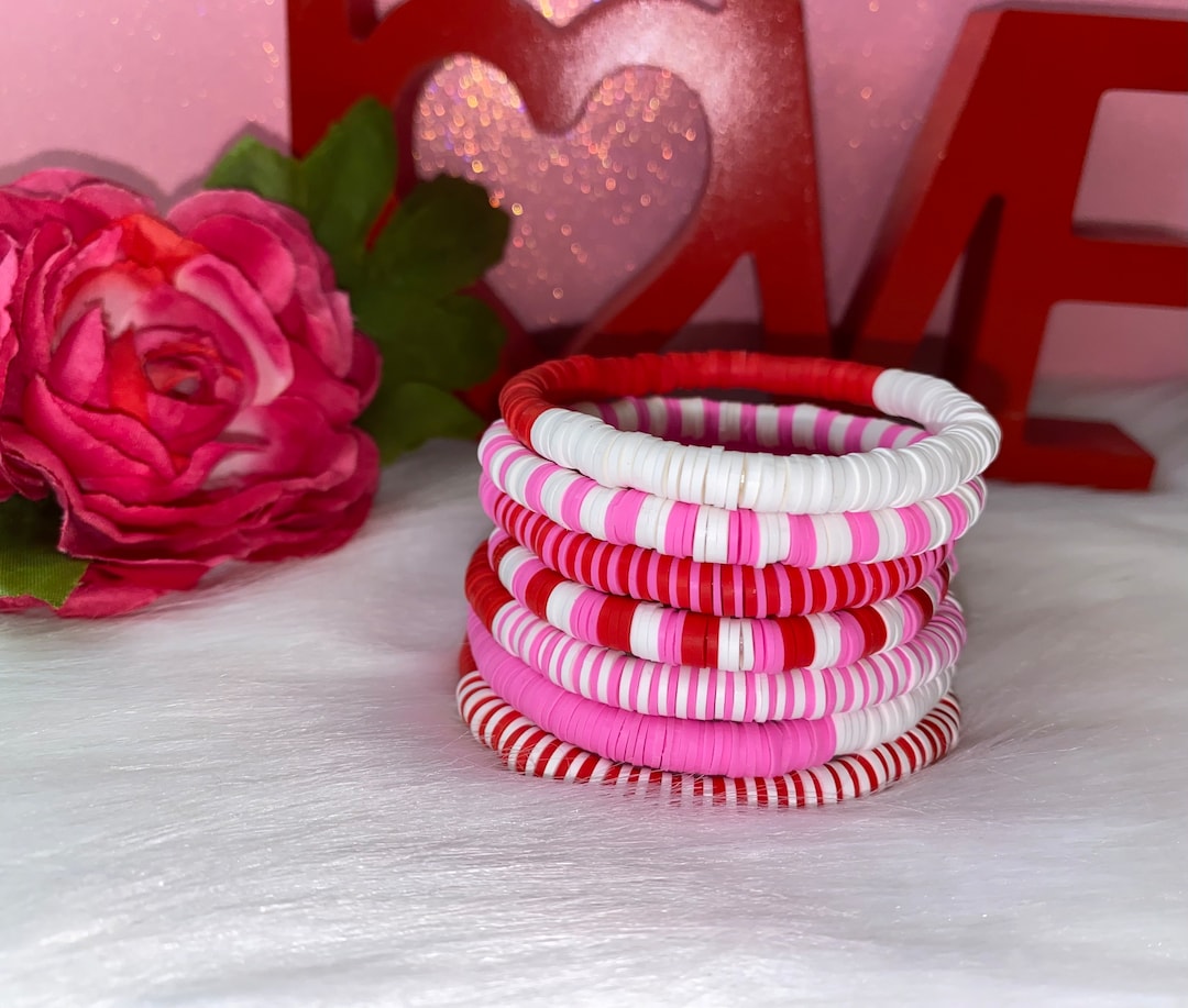 Super Cute Stack of Valentines Bracelets, Fun, Versatile, Trending ...
