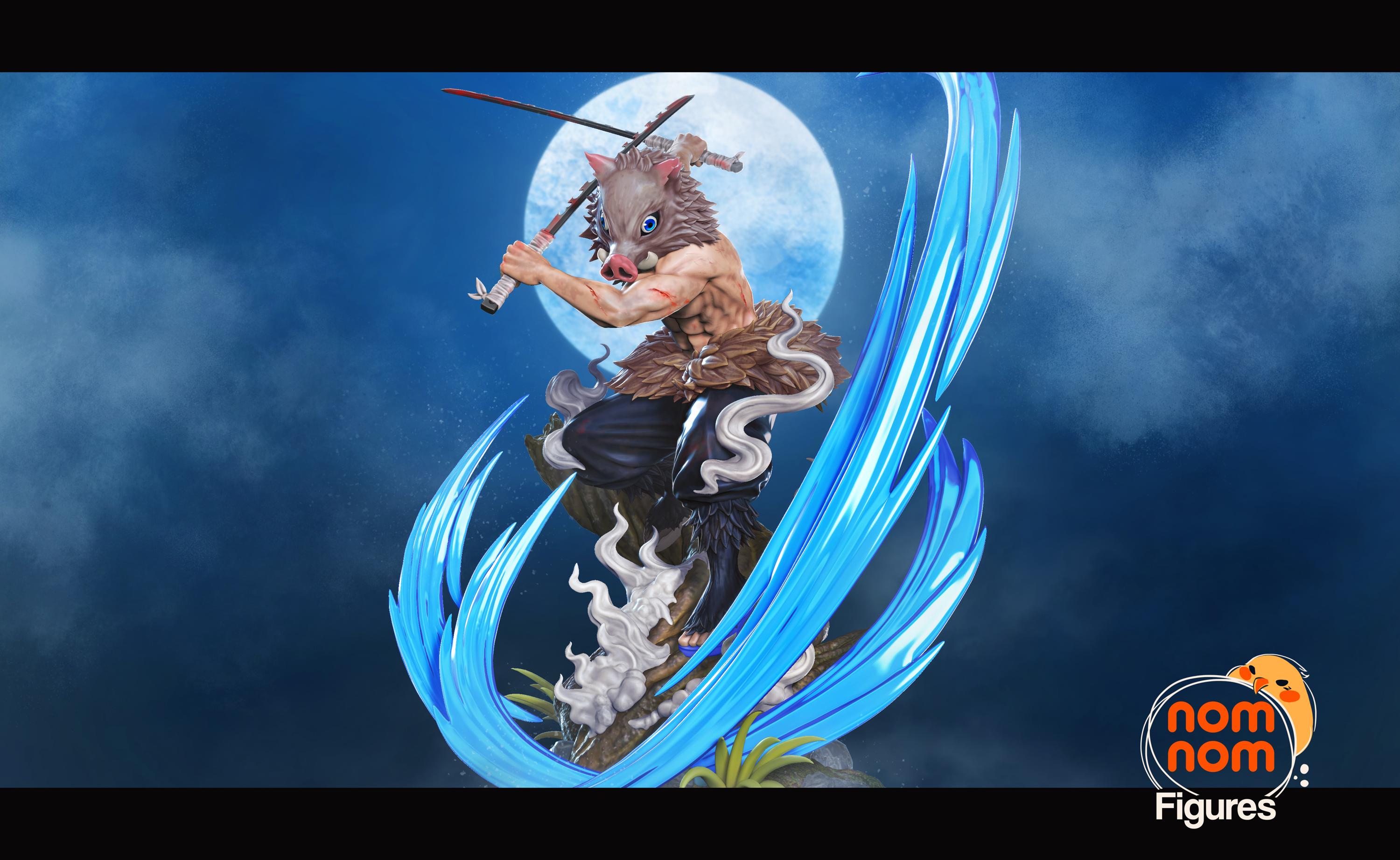 Inosuke Hashibira - Demon Slayer - High Quality Print - Fantasy - 3D ...