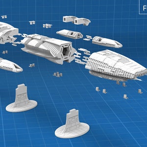 Battlestar Galactica Battleship 3D Figure - High Quality Print - Sci-fi ...