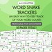 30 and 31 Day Word Trackers PDF Printable 6 PAGES Writing Tracker A4 US ...