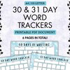 Word Count Tracker, Editing Tracker, Proofreading Tracker, Writing ...