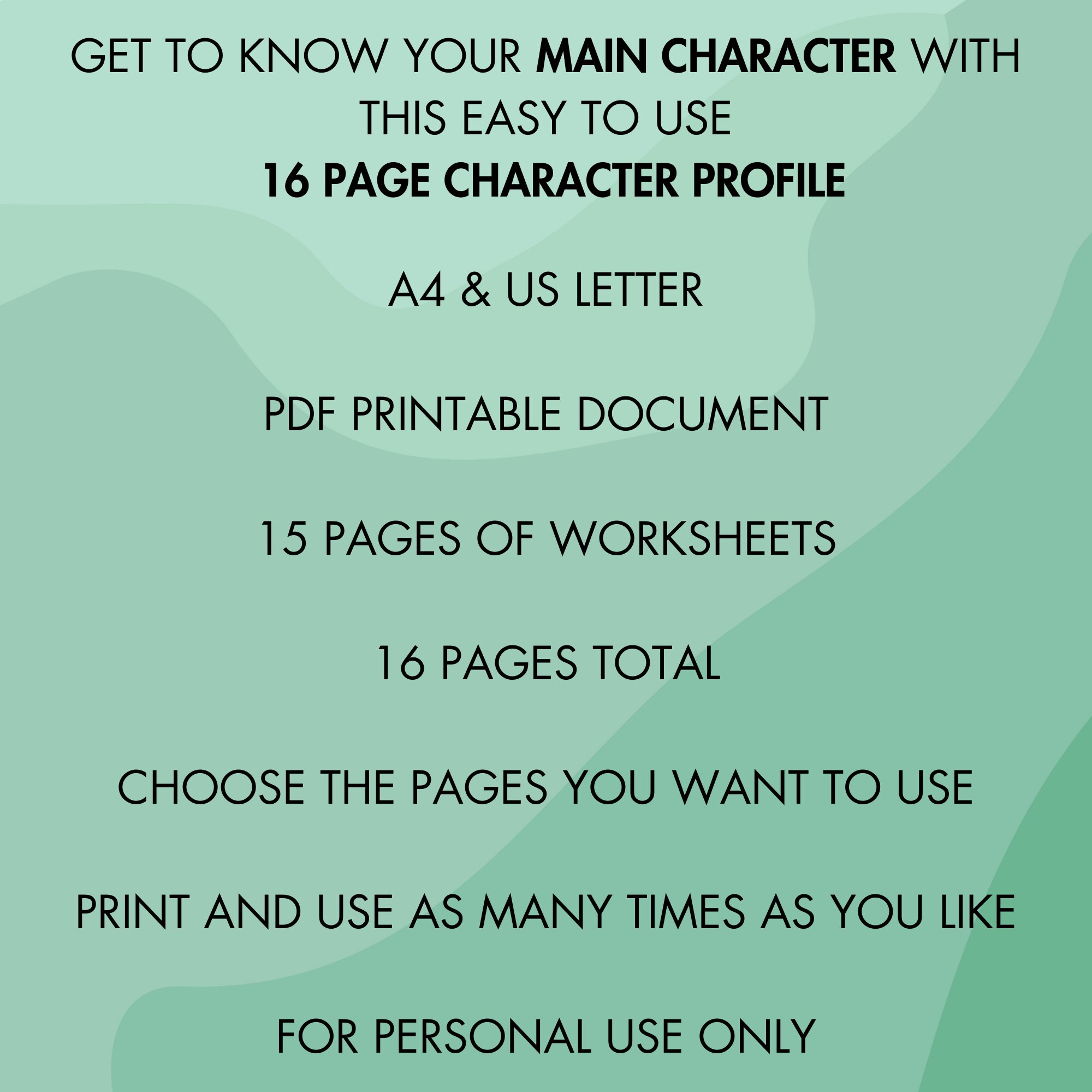 Create the Ultimate CHARACTER PROFILE for the Main Character of Your ...