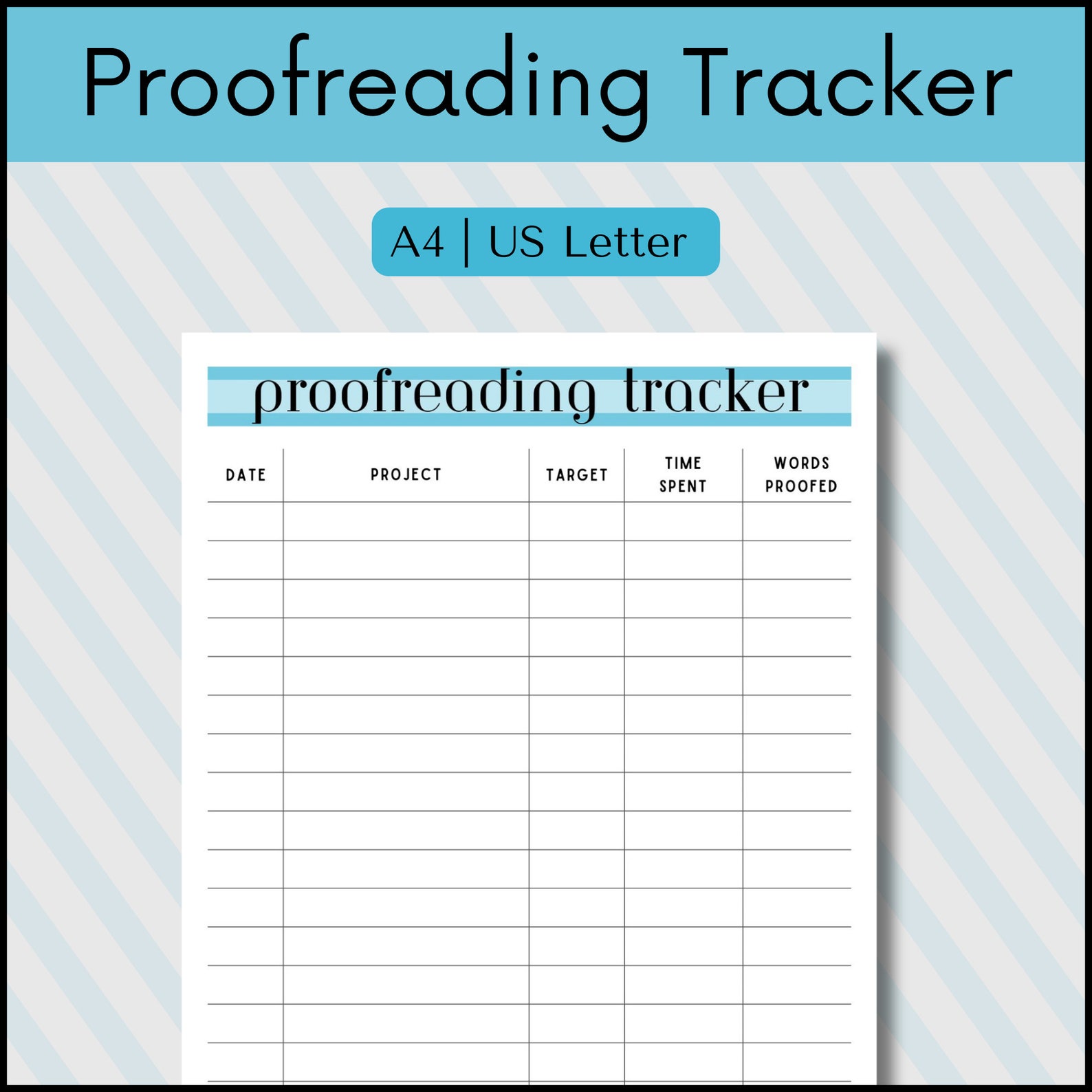 Word Count Tracker, Editing Tracker, Proofreading Tracker, Writing ...