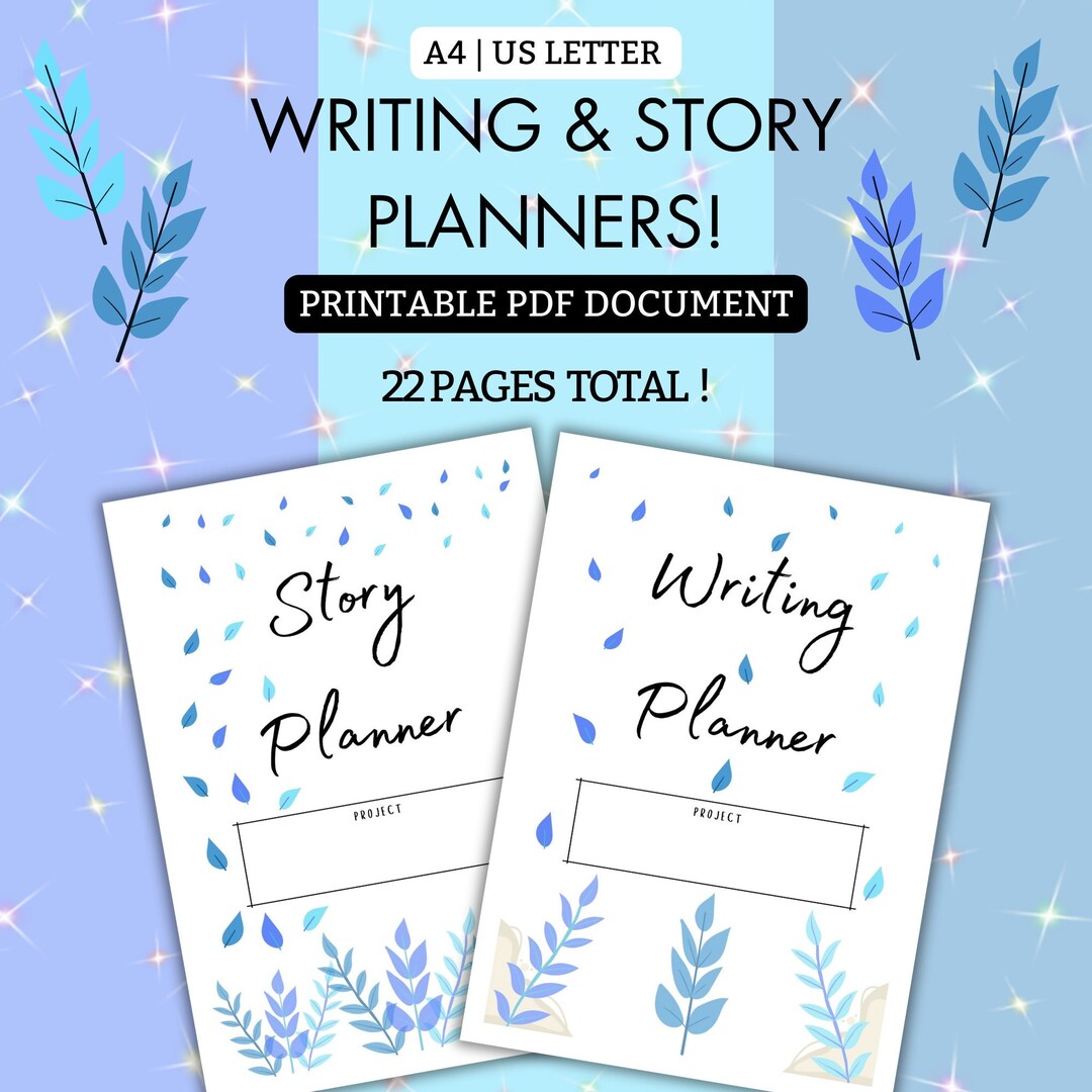 Story and Writing Planners Perfect for Nanowrimo! | PDF Printable | A4 ...