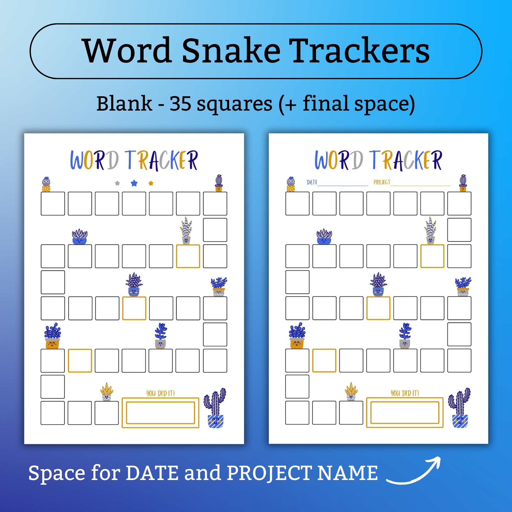 Word Tracker Bundle! | PRINTABLE PDF | Writing Tracker | Monthly ...