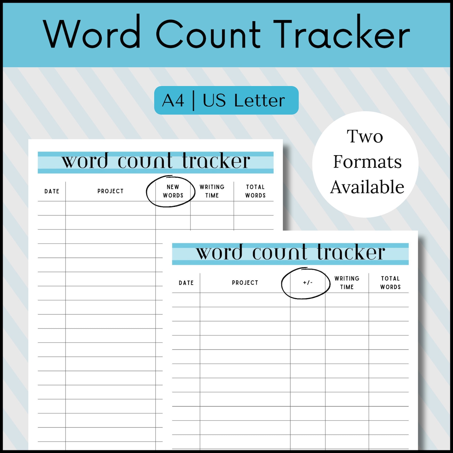 Word Count Tracker, Editing Tracker, Proofreading Tracker, Writing ...