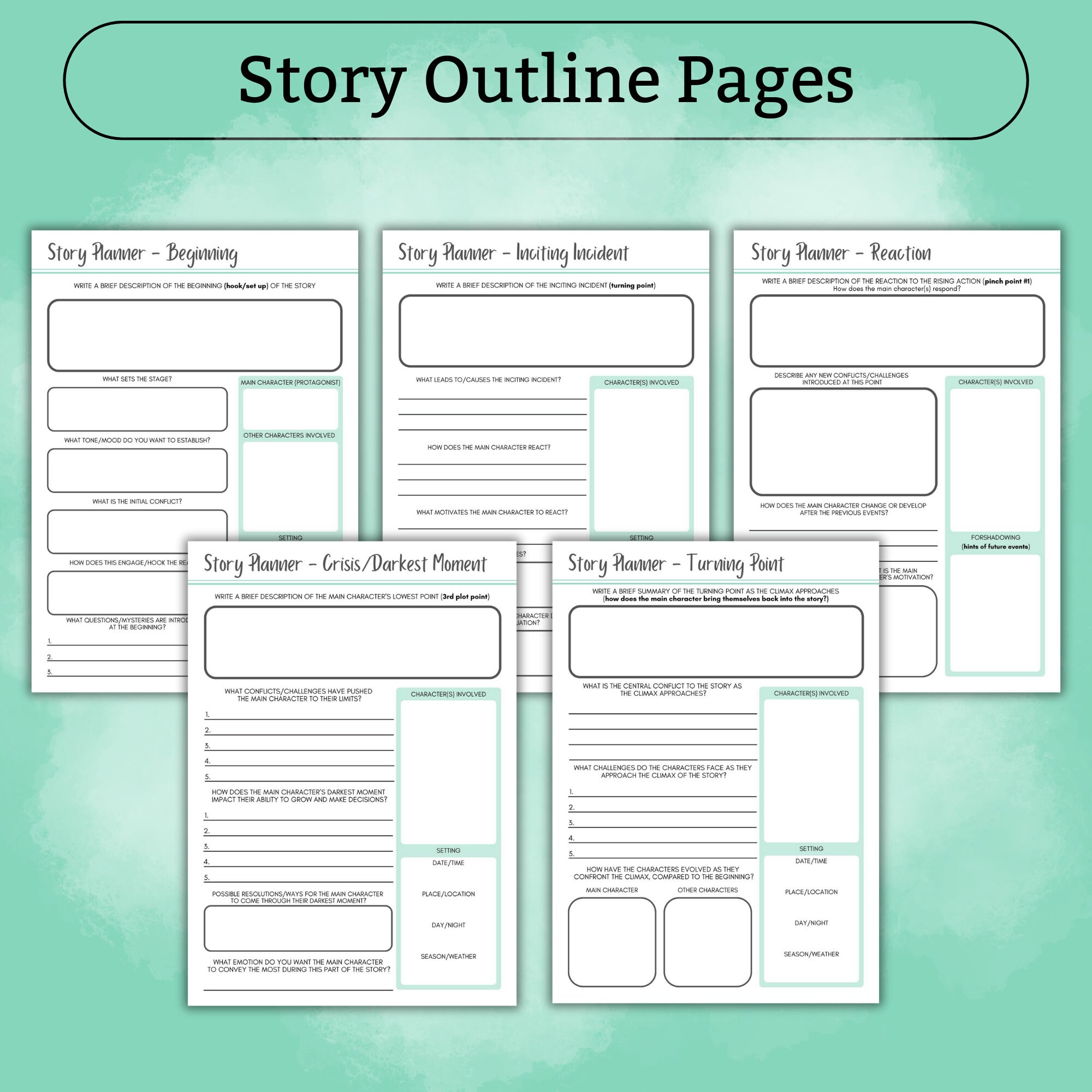 My Novel Planner Printable PDF 40 Pages to Help Plan Your BESTSELLER A4 ...