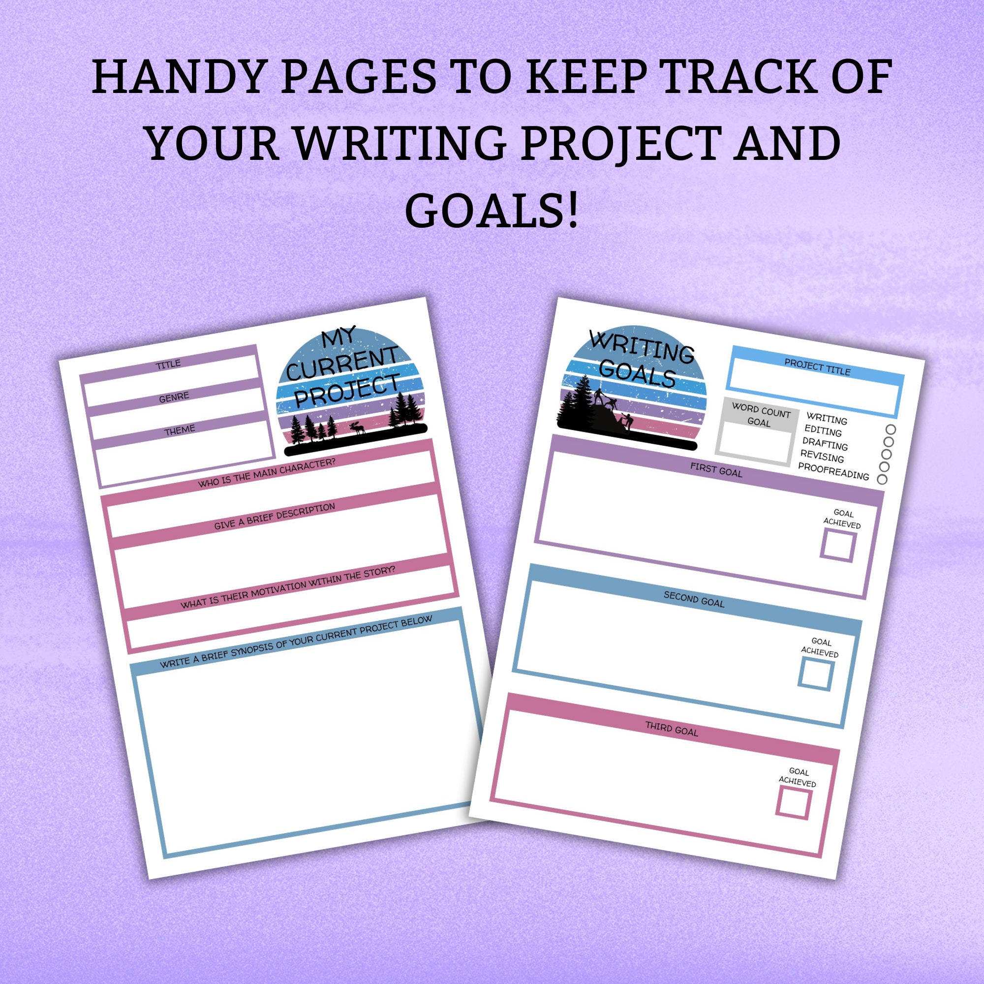 15 Page Writing Planner Bundle! | Printable PDF | A4 | US Letter ...