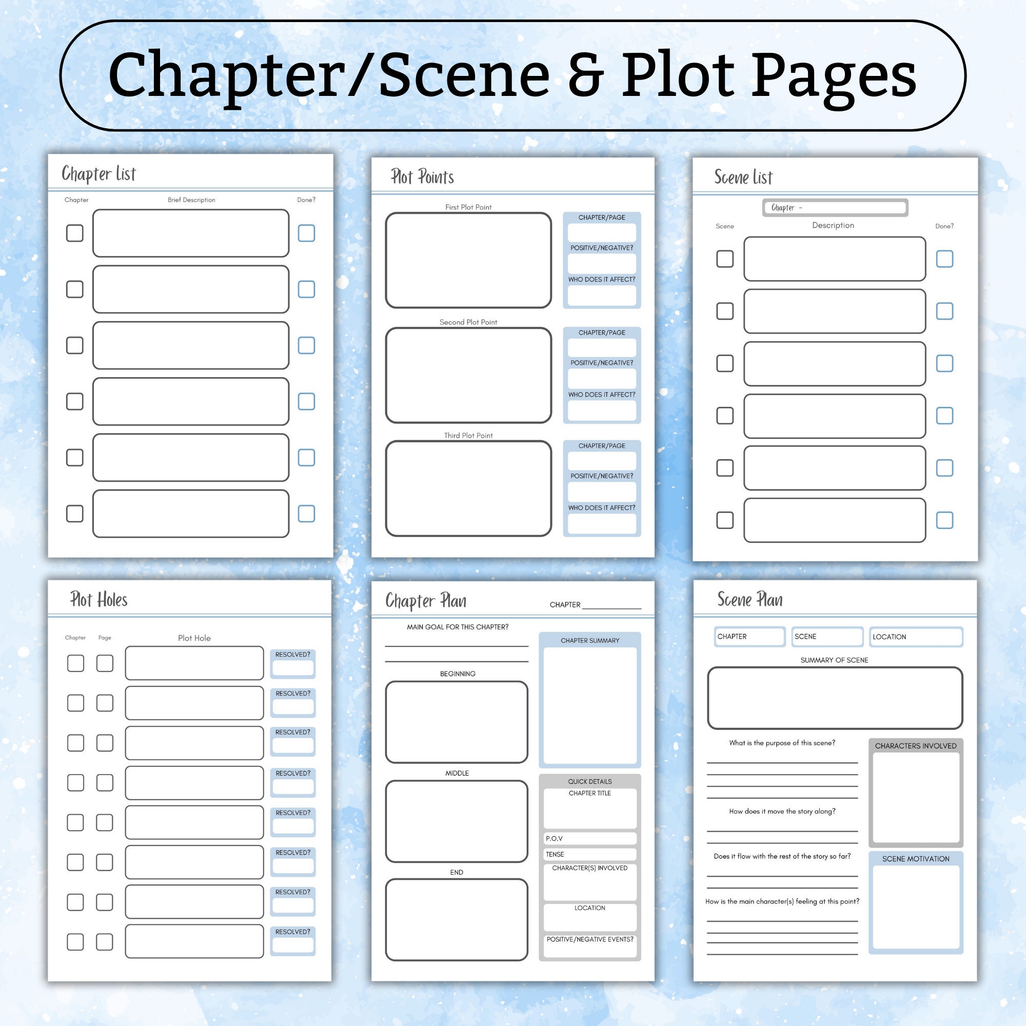 My Novel Planner | Printable PDF | 40 Pages to Help Plan Your ...