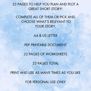 Short Story Planner! | 23 Pages | PDF Printable | Easy to Use | Plan ...